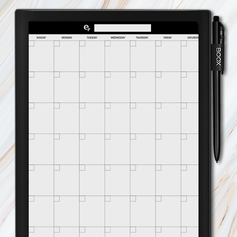 Onyx BOOX - Monthly Calendar Template – eInkTemplates